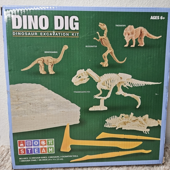 Toys | Dinosaur Excavation Kit Toy Fossil Dino Dig Paleontologist ...